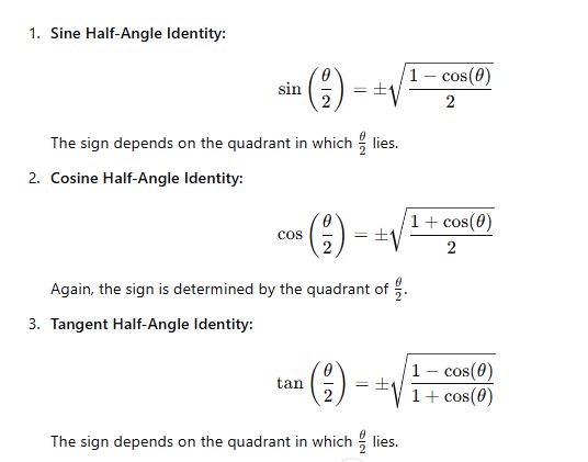 What are the Key Trigonometry Formulae for 2025?